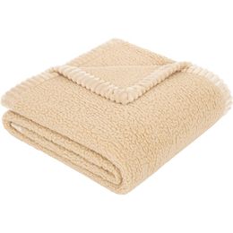 s.Oliver Wohndecke &raquo;Teddyfell-Decke &laquo; in Teddyfell-Optik beige Obermaterial: 100% Polyester B/L: 150 cm x 200 cm