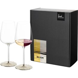 EISCH GERMANY Weinglas »ELIOR« Mit Gold bzw Platin handveredelte Gläserserie transparent, platinfarben