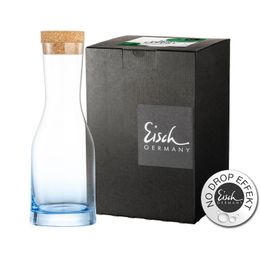 EISCH GERMANY Karaffe »KARAFFEN NO DROP« Karaffe mit Kork-Verschluss transparent, blau