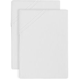 Biberna Betttuch &raquo;Bennet&laquo; w&auml;rmender Feinbiber (1 Pack mit 2 St&uuml;ck) wei&szlig; Biber, Obermaterial: 100% Baumwolle