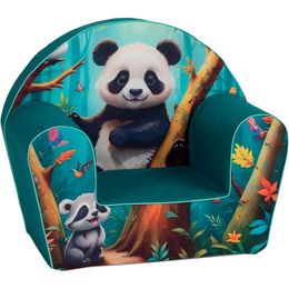 KNORRTOYS Sessel &raquo;Lucky panda&laquo; f&uuml;r Kinder; Made in Europe gr&uuml;n/blau
