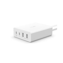 Belkin USB-Ladeger&auml;t &raquo;108W 4-Port GaN, 2x USB-C, 2x USB-A, 2m Netzkabel&laquo; f&uuml;r Laptops Tablets Smartphones wei&szlig; Kunststoff Das 2 Meter lange Netzkabel 