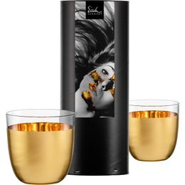 EISCH GERMANY Becher »COSMO COLLECT, Made in Germany« mit Echtgold-Veredelung, Handarbeit, 390 ml, 2-teilig transparent, gold