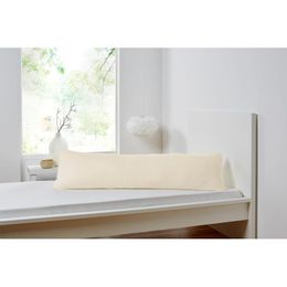 Primera Kissenbezug &raquo;Seitenschl&auml;ferkissen&laquo; in weicher Feinjersey-Qualit&auml;t beige Mako-Jersey, Obermaterial: 100% Baumwolle