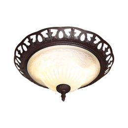 Trio LEUCHTEN Deckenleuchte »Rustica« E27 1 Stk. Deckenlampe, Leuchtmittel tauschbar braun/hellbeige