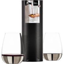 EISCH GERMANY Becher »ELEVATE« Allround/Wein-Becher in Geschenkröhre transparent, platinfarben