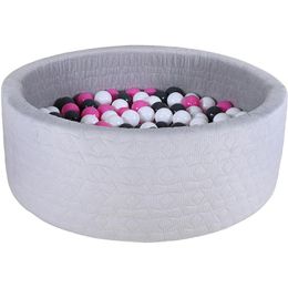 KNORRTOYS Bällebad »Soft, Geo Grey« mit 300 Bällen creme/Grey/rose; Made in Europe Dark Grey