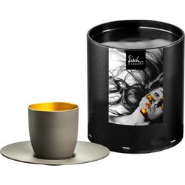 EISCH GERMANY Espressoglas »COSMO COLLECT« Handveredeltes Kaffee-Set in Geschenkröhre goldfarben, mocca