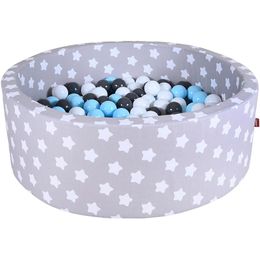 KNORRTOYS Bällebad »Soft, Grey White Stars« mit 300 Bälle creme/Grey/lightBlue; Made in Europe Grey White Stars