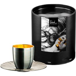 EISCH GERMANY Espressoglas »COSMO COLLECT« Handveredeltes Kaffee-Set in Geschenkröhre platinfarben