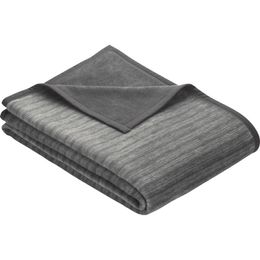 Ibena Wohndecke &raquo;Fano&laquo; Wohnmantel mit Druckkn&ouml;pfen, Kuscheldecke grau Obermaterial: 58% Baumwolle, 35% Polyacryl, 7% Polyester B/L: 150 cm x 200 cm