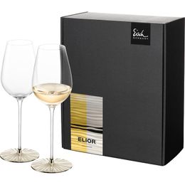 EISCH GERMANY Weinglas »ELIOR« Mit Gold bzw Platin handveredelte Gläserserie transparent, platinfarben