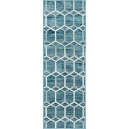 MyFlair M&Ouml;BEL & ACCESSOIRES L&auml;ufer &raquo;Titan Trellis&laquo; rechteckig 13 mm H&ouml;he Teppich-L&auml;ufer, Kurzflor, gewebt, modernes geometrisches Design...