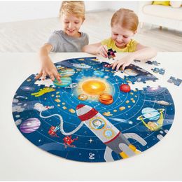 HAPE Puzzle »Sonnensystem« mit Licht bunt