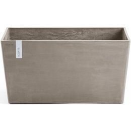 Ecopots Blumentopf &raquo;Paris 80 Taupe&laquo; f&uuml;r den Au&szlig;enbereich: frostsicher, bruchsicher und lichtbest&auml;ndig Taupe
