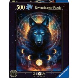 Ravensburger Puzzle »Glow in the Dark, Leuchtender Wolf« Made in Germany bunt