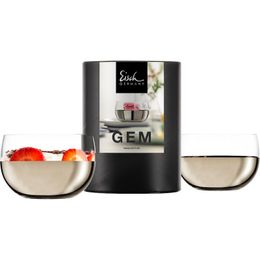 EISCH GERMANY Dessertschale »GEM« 2 Stk. aus Kristallglas Desserschalen handveredelt transparent, platinfarben