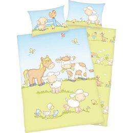 Baby Best Babybettw&auml;sche &raquo;Bauernhoftiere&laquo; mit niedlichem Tier Motiv bunt Obermaterial: 100% Baumwolle B/L: 100 cm x 135 cm