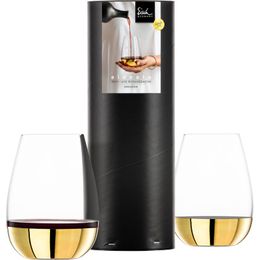 EISCH GERMANY Becher »ELEVATE« Allround/Wein-Becher in Geschenkröhre transparent, goldfarben