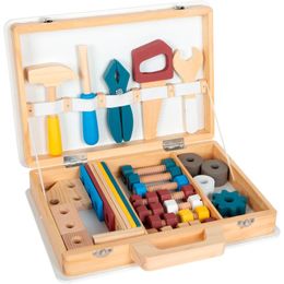 Small Foot Kinder-Werkzeug-Set »Werkzeugkoffer - Workshop« aus Holz bunt
