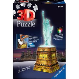 Ravensburger 3D-Puzzle »Freiheitsstatue bei Nacht« mit Farbwechsel LEDs; Made in Europe bunt