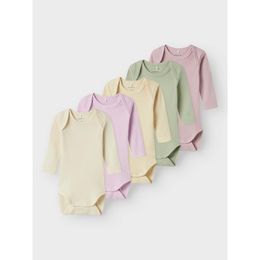 name it Jungen Langarmbody &raquo;NBNBODY f&uuml;r M&auml;dchen und Jungen mit Rippstruktur und Komfort&laquo; Packung, 5 Stk. unifarben, casual, regular fit, Baumwolle, 