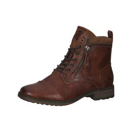 Mustang Shoes Schn&uuml;rstiefelette &raquo;Stiefelette Lederimitat&laquo; Cognac 36 36 Verschluss: Schn&uuml;rung
