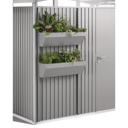BioHort Blumenkasten »FLORABOARD, verschiedene Farben« 82x25x188 cm quarzgrau-metallic