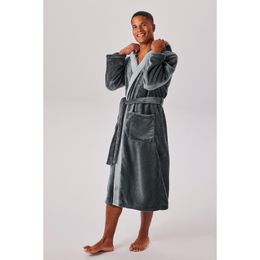 OTTO HOME Unisex-Bademantel »Miia, ideal für Sauna, Spa & im Urlaub« 1 Stk. weich und kuschelig, plüsch, für Damen und Herren, S-XL anthrazit S...