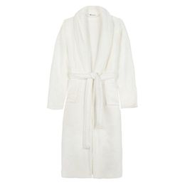 Good Morning Bademantel »Bathrobe uni« Packung, 1x Bademantel, 1 Stk. Schalkragen, Gürtel, Taschen, Damen & Herren, Velours, Glanz Weiß XS/S...