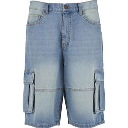 Urban Classics Shorts »Relaxed Denim Cargo Shorts« new light blue dirty washed 30 - Normalgrößen Normalgrößen 30 Zeitlose Jeanshosen in...