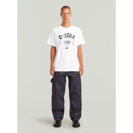 G-Star Raw G-STAR T-Shirt »89 Back Graphic Loose T-Shirt« white XS XS Runder Ausschnitt