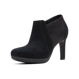 Clarks High-Heel-Stiefelette »Stiefelette Veloursleder« Black 41 41 Verschluss: Reißverschluss