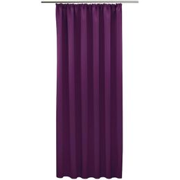 Vhg Vorhang &raquo;Leon&laquo; Kr&auml;uselband 1 Stk. tlg. Verdunkler, Energie sparend, W&auml;rmeschutz, K&auml;lte abweisend aubergine Obermaterial: 100% Polyester 230 cm