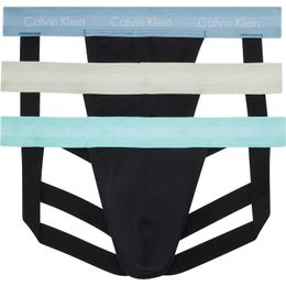 Calvin Klein Underwear String &raquo;JOCK STRAP 3PK&laquo; Packung, 3er-Pack, 3 Stk. mit Logo-Elastikbund B- FAD DNM, CDON TINT, BEAU BL WBS L (52) - 3 Stk. 3...
