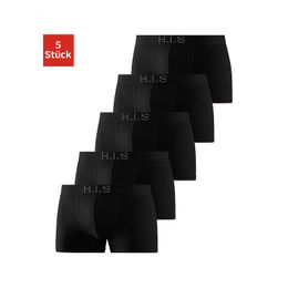 H.I.S. H.I.S Boxer &raquo;Boxershorts f&uuml;r Herren&laquo; Packung, 5 Stk. Logo Webbund mit 3D Effekt schwarz S - 5 Stk. 5 Stk. S H.I.S Boxershorts im bunten 5er Pack