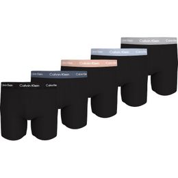 Calvin Klein Underwear Boxer &raquo;BOXER BRIEF 5PK&laquo; Packung, 5er-Pack, 5 Stk. mit l&auml;ngerem Bein und Logo-Elastikbund (5St&uuml;ck) B- BK, VN IN, ML FR, HL...