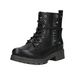 Mustang Shoes Schnürstiefelette »Stiefelette Lederimitat« Schwarz 37 37 Verschluss: Schnürung
