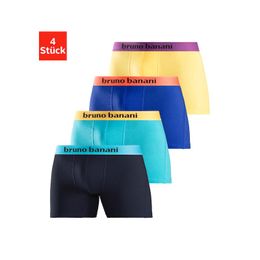 Bruno Banani Herren Boxer &raquo;Boxershorts f&uuml;r Herren&laquo; Packung, 4 Stk. mit l&auml;ngerem Bein und auff&auml;lligen Logobund bunt S, 4 Stk.