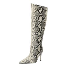 Bronx Stiefel 'Aly-Cia' Damen Gr&ouml;&szlig;e 38 beige / schwarz Winterschuhe