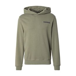 Napapijri Sweatshirt 'BUSEE' Herren Gr&ouml;&szlig;e S hellgr&uuml;n / dunkelorange / schwarz / wei&szlig;