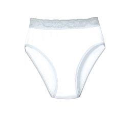 w&auml;schepur Damen Slip mit breitem, elastischem Bund wei&szlig; Gr&ouml;&szlig;e 40