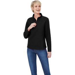 CR&Eacute;ATION L Damen Fleeceshirt mit Antipilling-Ausr&uuml;stung schwarz Gr&ouml;&szlig;e 38