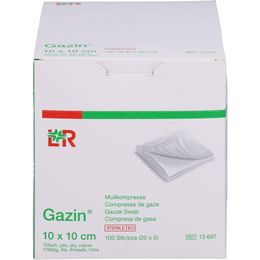 Gazin Mullkomp.10x10 cm steril 12fach gro&szlig; 20X5 St