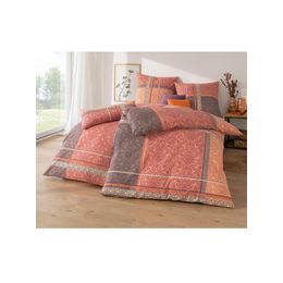 Biberna unisex Bettw&auml;sche terra-gemustert Gr&ouml;&szlig;e 80x80/135x200 cm