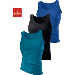 H.I.S. Herren Unterhemd royalblau, schwarz, petrol Gr&ouml;&szlig;e XL