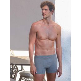 zd ZERO DEFECTS Boxershorts 'Helios prinstriped fly front boxer' Herren Gr&ouml;&szlig;e XXL grau