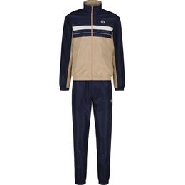 Sergio Tacchini Trainingsanzug 'Zelma 025' Herren Größe S dunkelbeige / navy / weiß