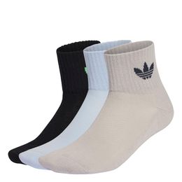 adidas originals Socks 'Mid Crew 3 Pairs' female Blue, Grey, Black size 37-39
