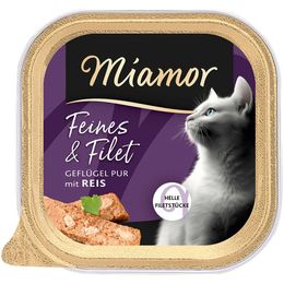 16x100 g Miamor Feines & Filet Gefl&uuml;gel Pur mit Reis